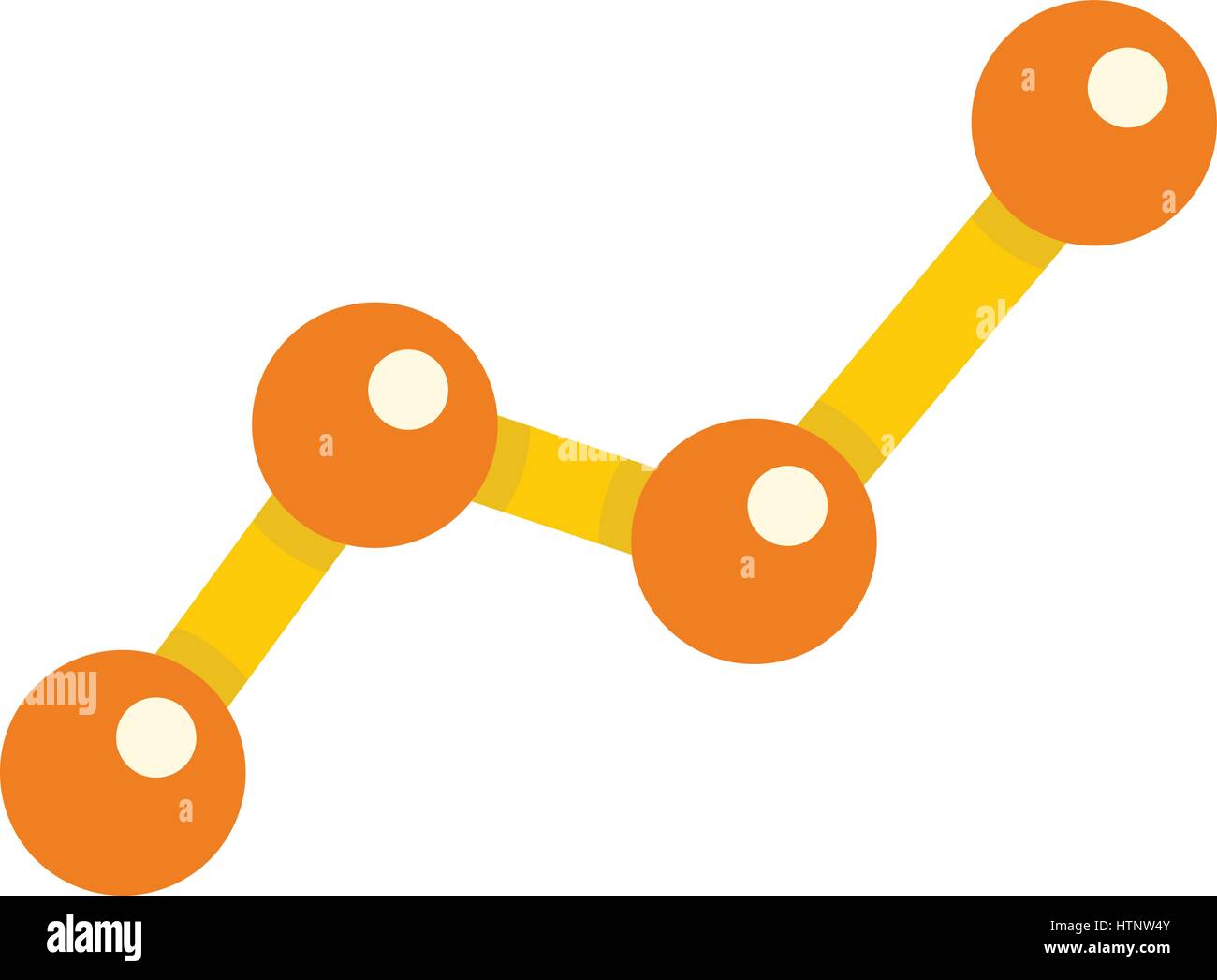 Chart statistics line icon, flat style Stock Vector Image & Art - Alamy