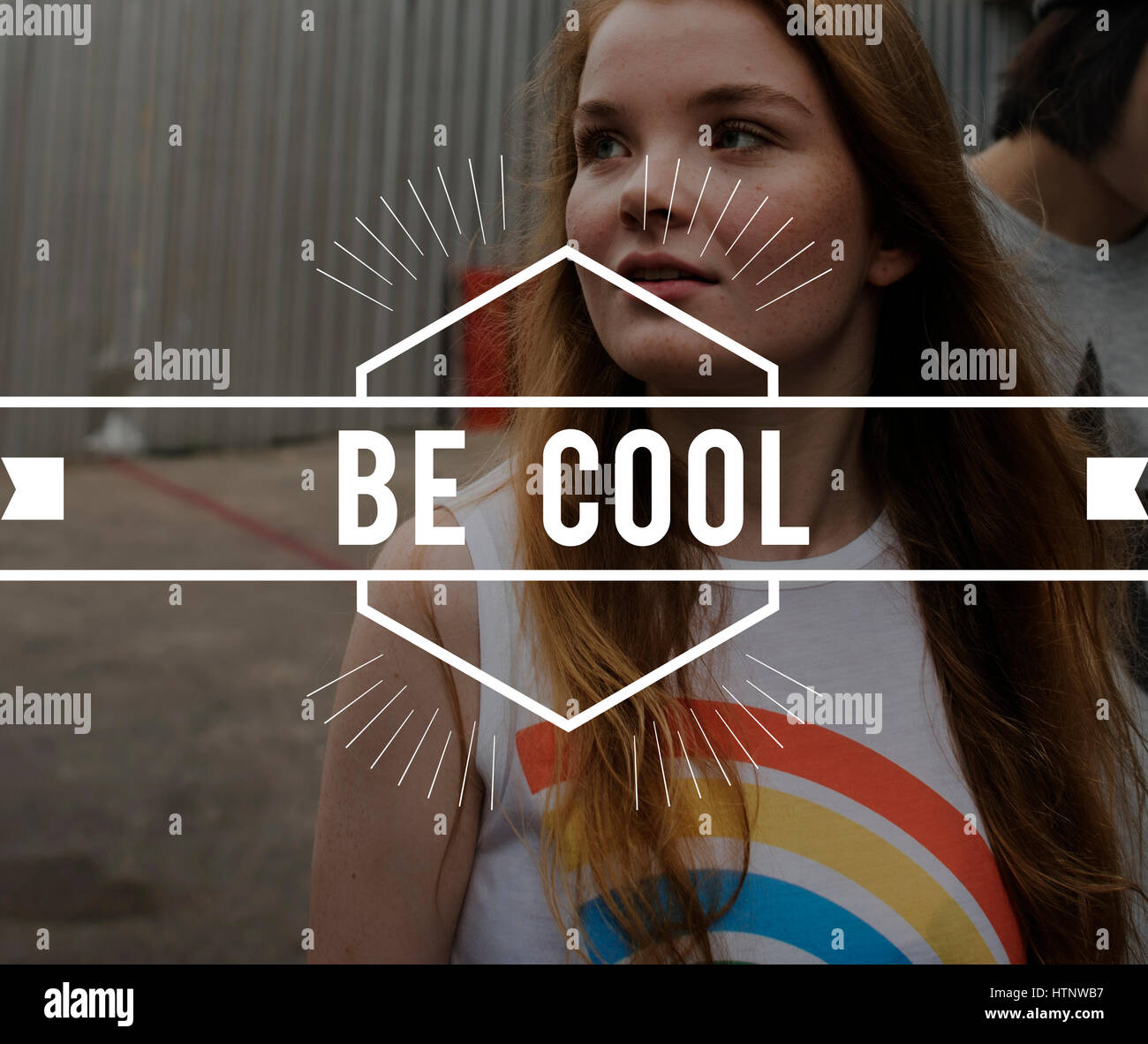 Be Cool Vintage Vector Graphic Concept Stock Photo - Alamy