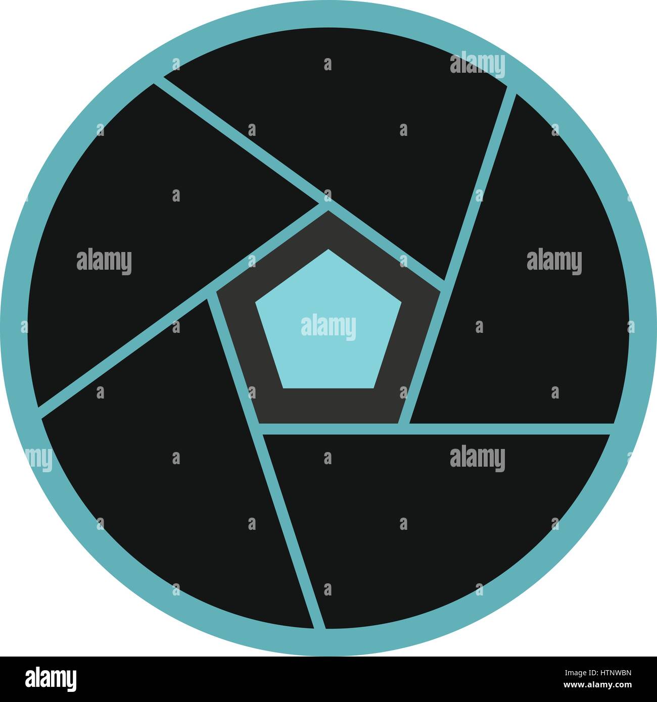 Photographic lens icon, flat style Stock Vector Image & Art - Alamy