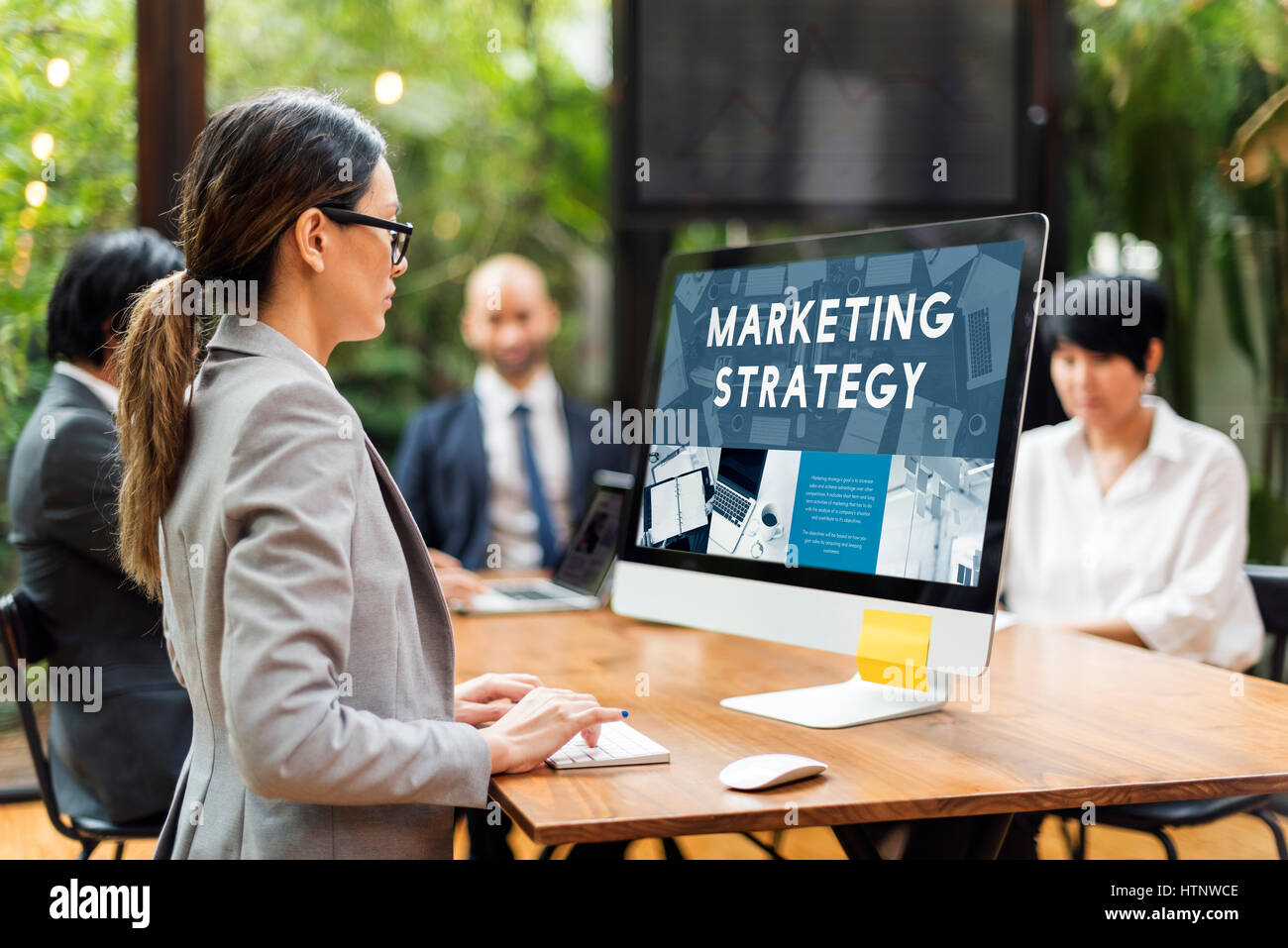 Marketing Strategy Analysing Business Consulting Stock Photo - Alamy
