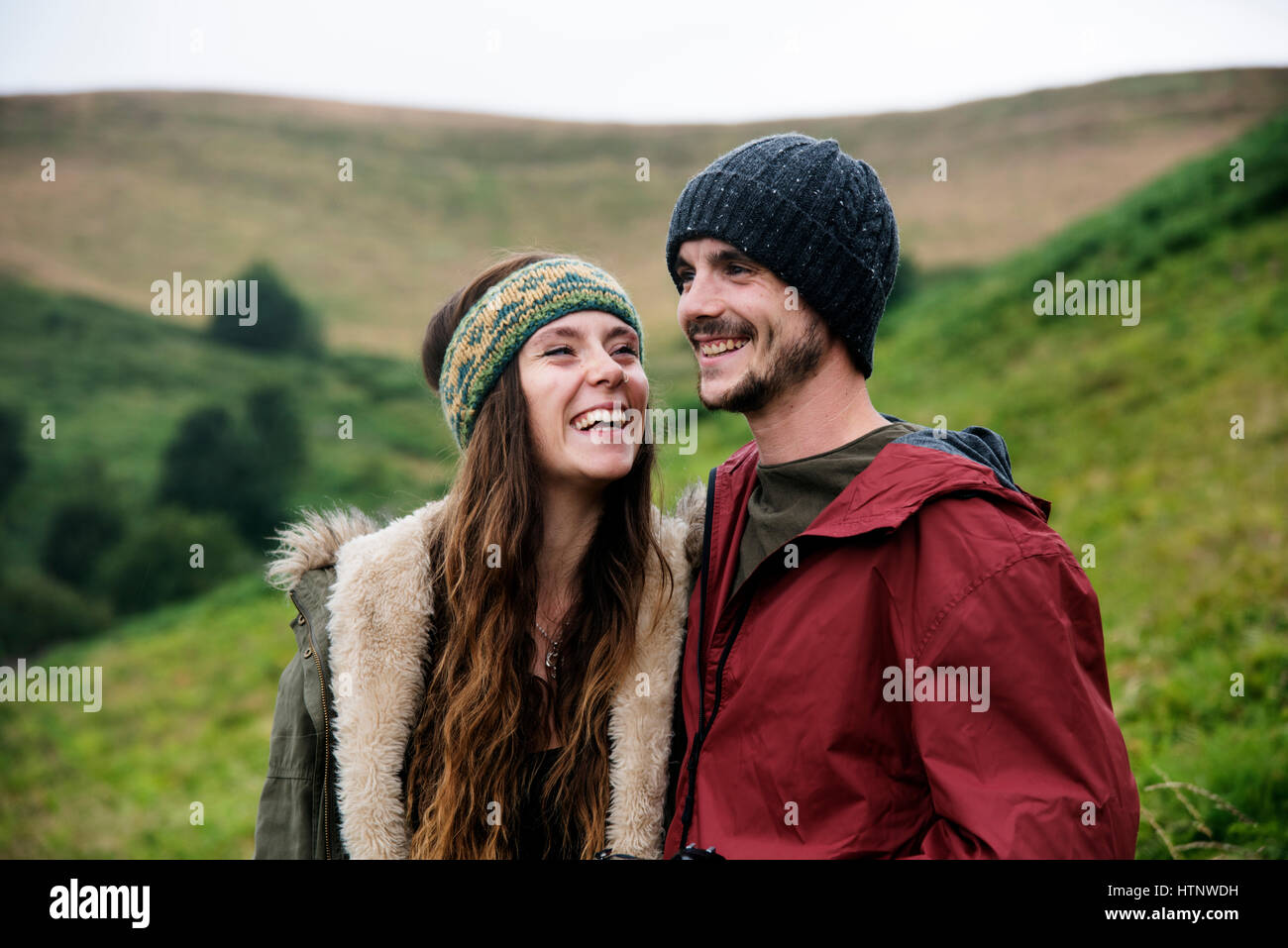 People Relaxation Mountain Carefree Togetherness Concept Stock Photo ...