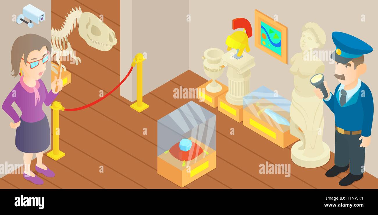 Museum concept, cartoon style Stock Vector Image & Art - Alamy