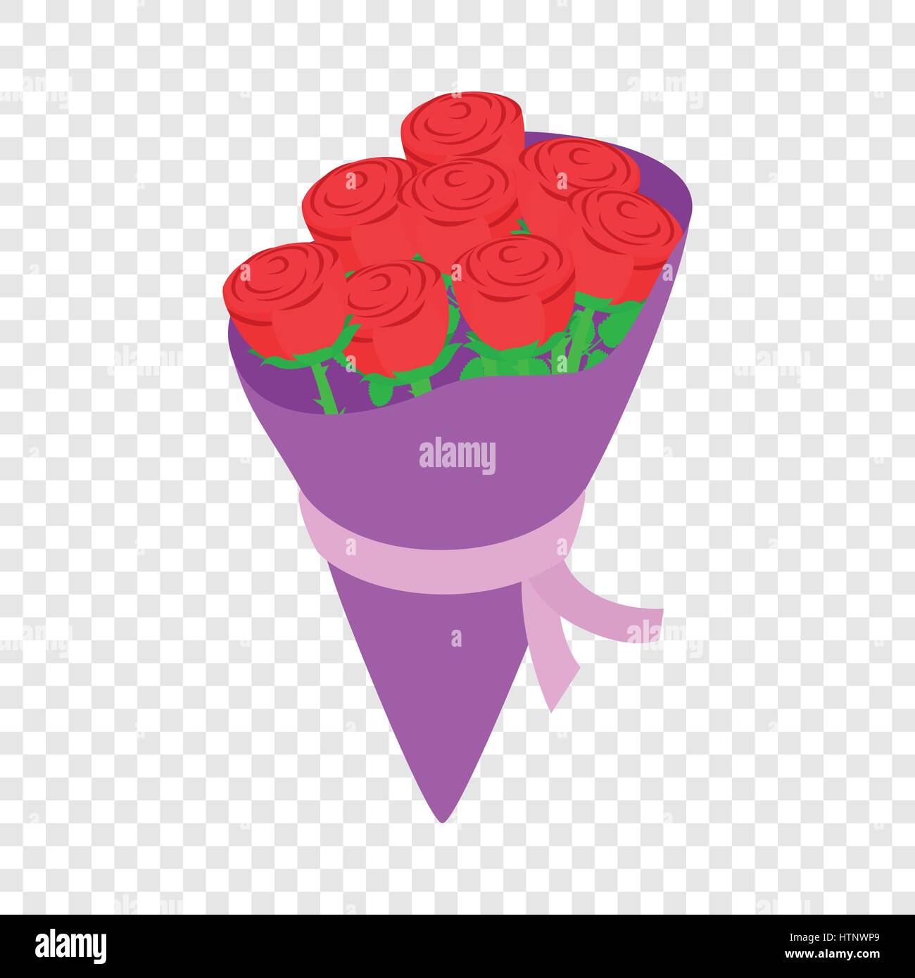 Beautiful roses bouquet present Stock Vector Images - Alamy