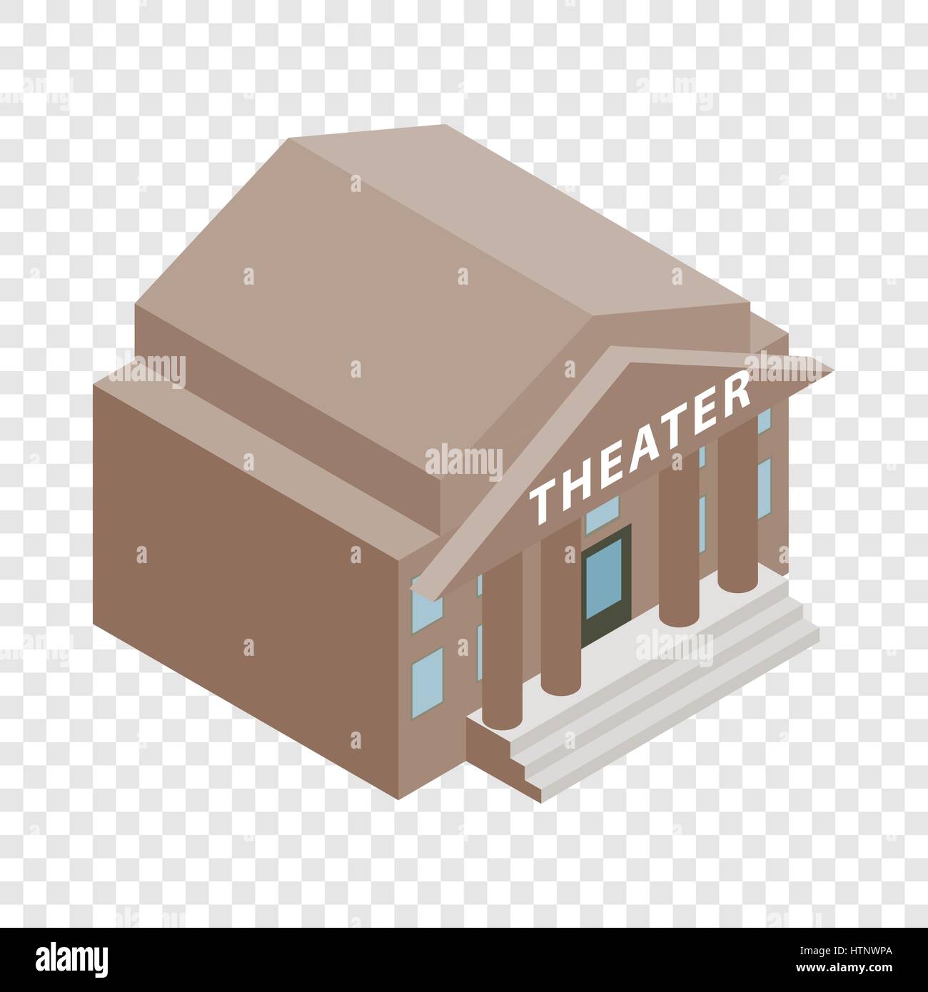 Theatre building isometric icon Stock Vector Image & Art - Alamy
