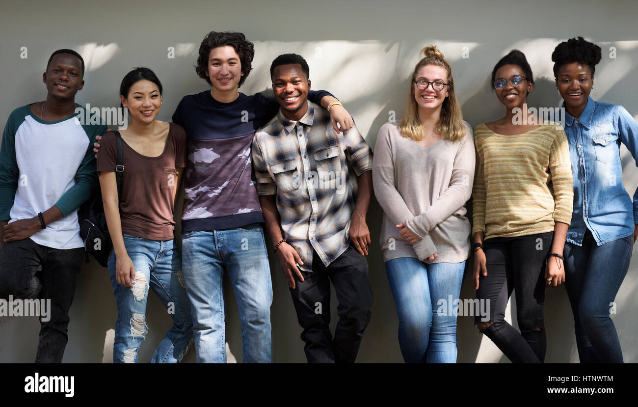 Friends People Group Teamwork Diversity Stock Photo - Alamy