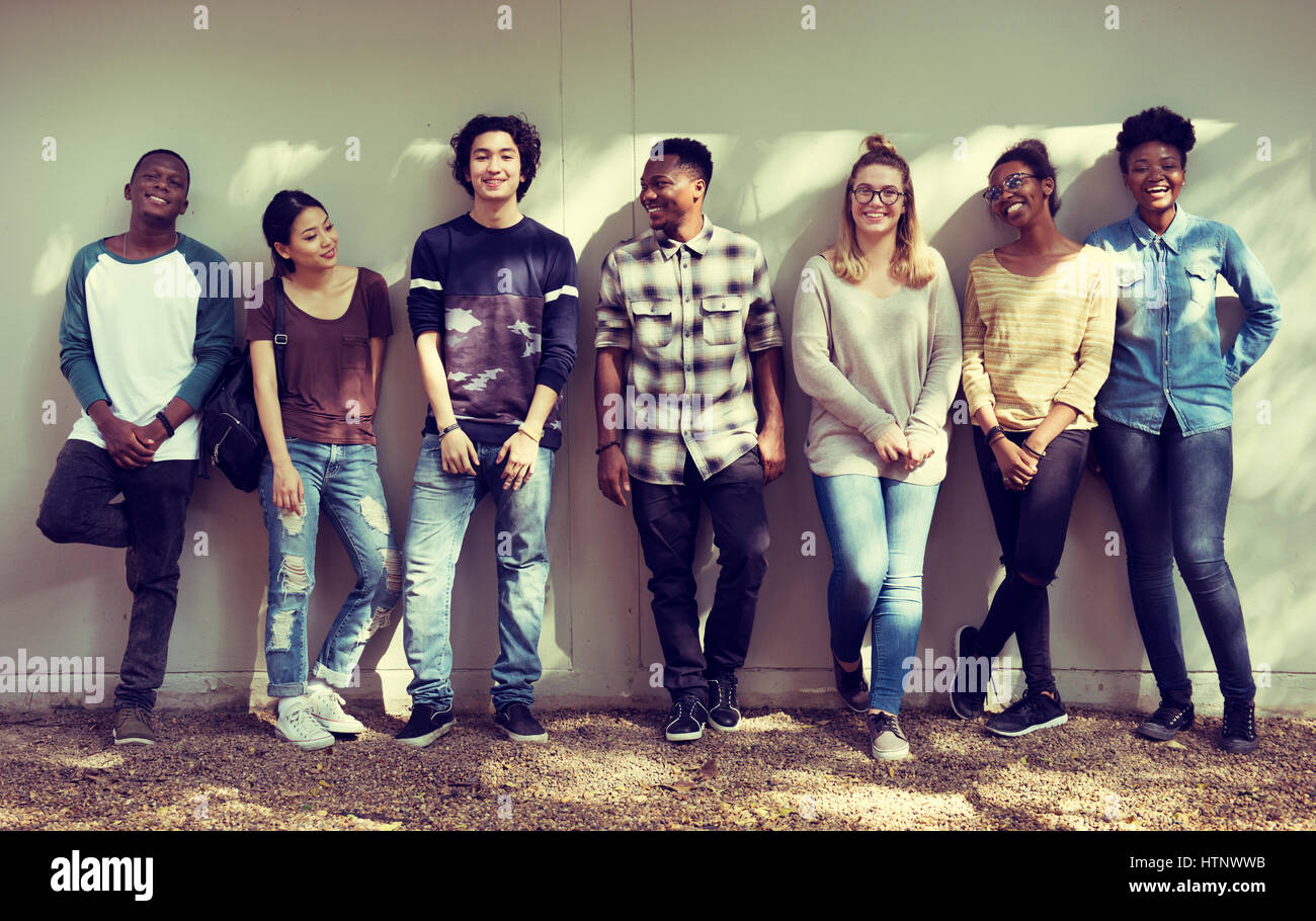 Friends People Group Teamwork Diversity Stock Photo - Alamy