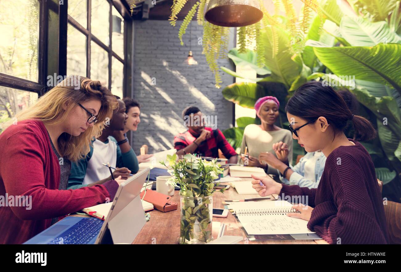 Friends People Group Teamwork Diversity Stock Photo - Alamy