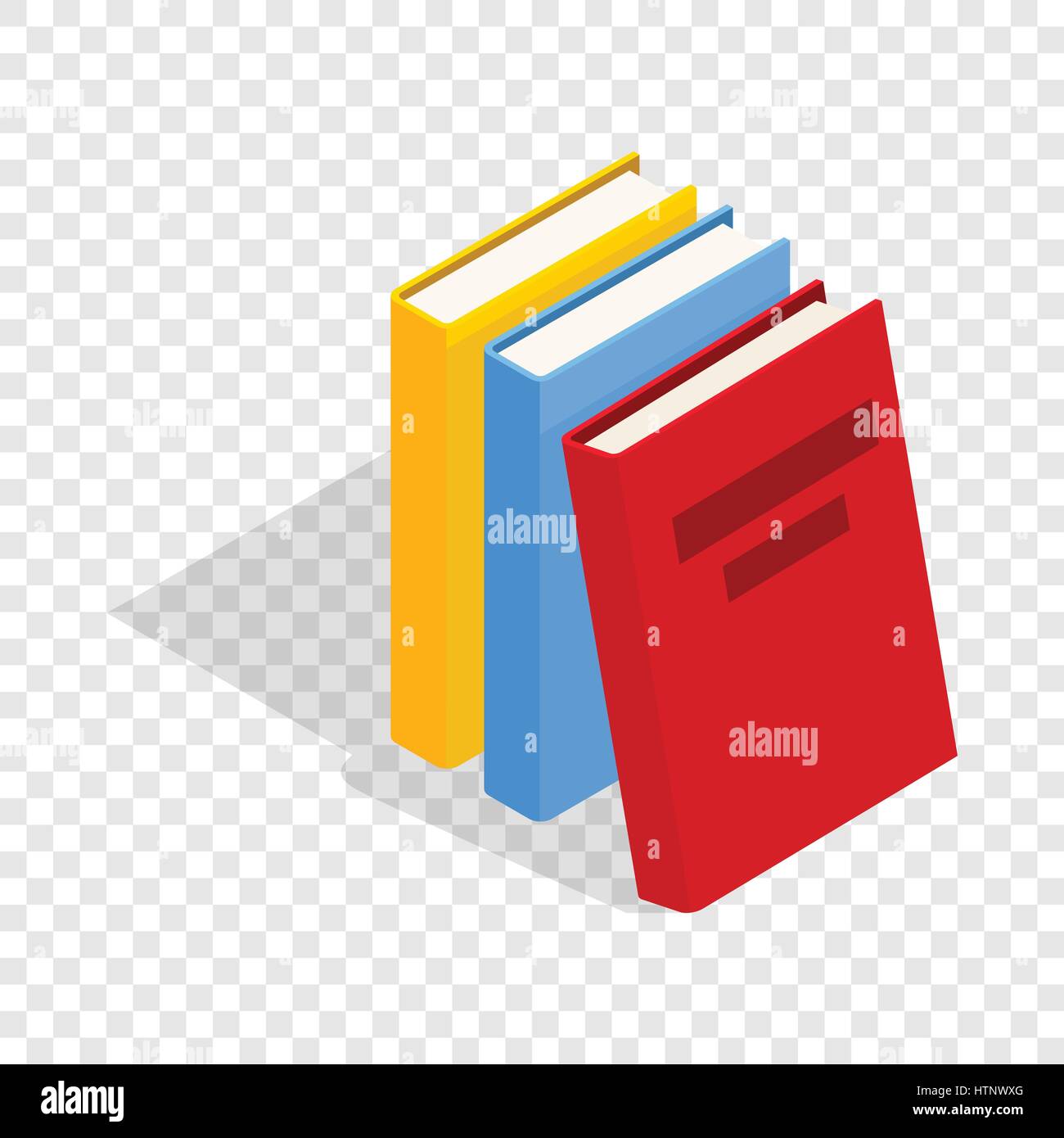 Three books isometric icon Stock Vector Image & Art - Alamy