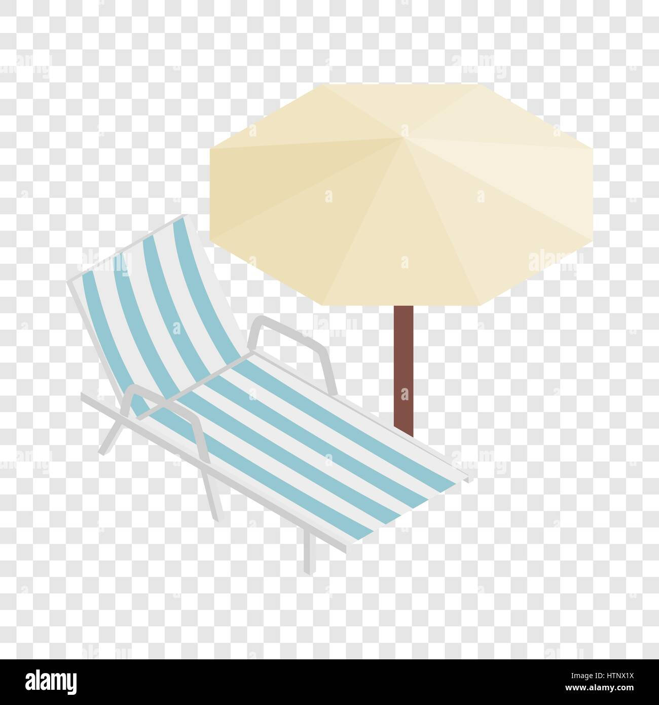 Sun lounger and parasol isometric icon Stock Vector Image & Art - Alamy