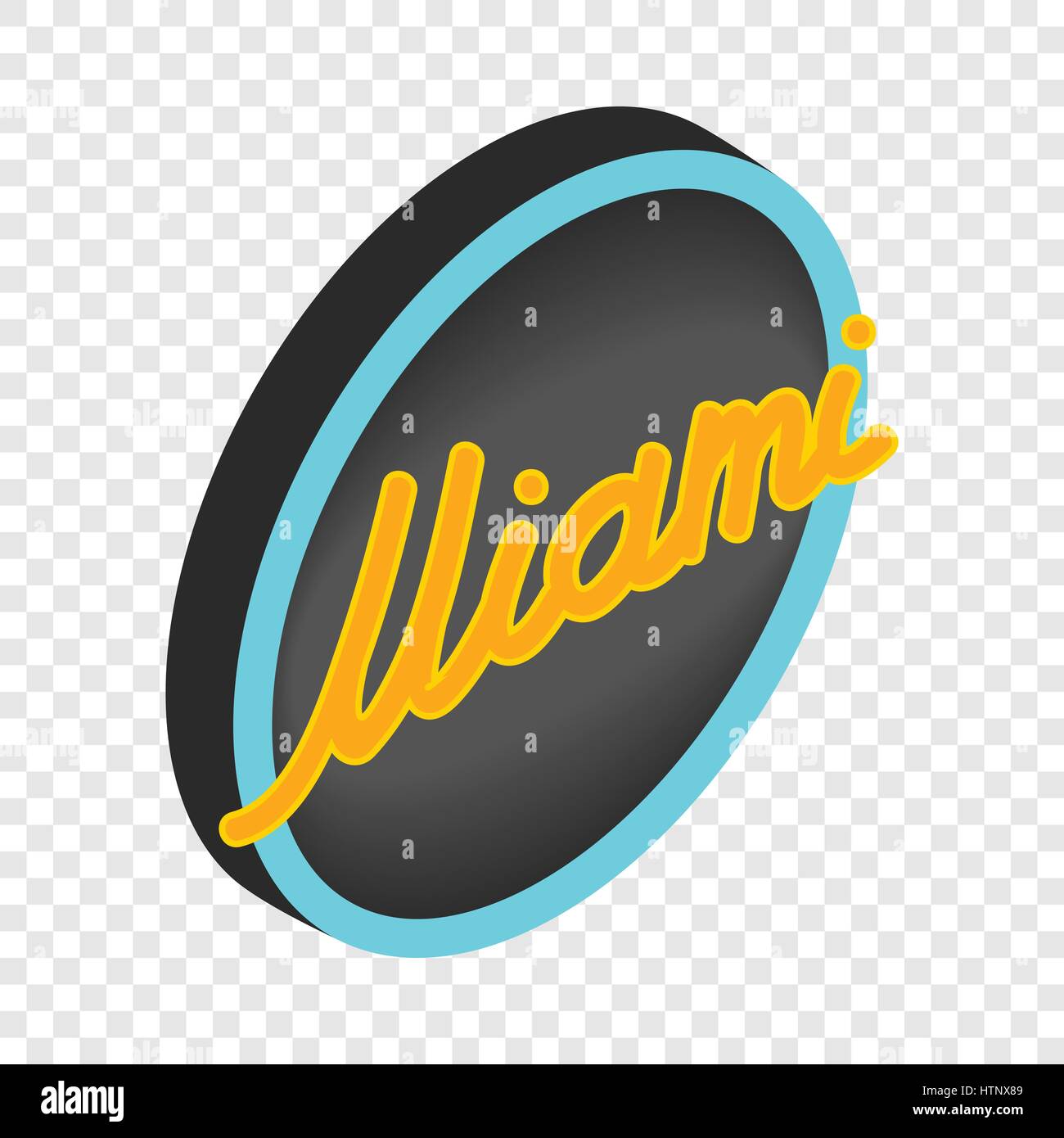 Neon sign Miami isometric icon Stock Vector Image & Art - Alamy
