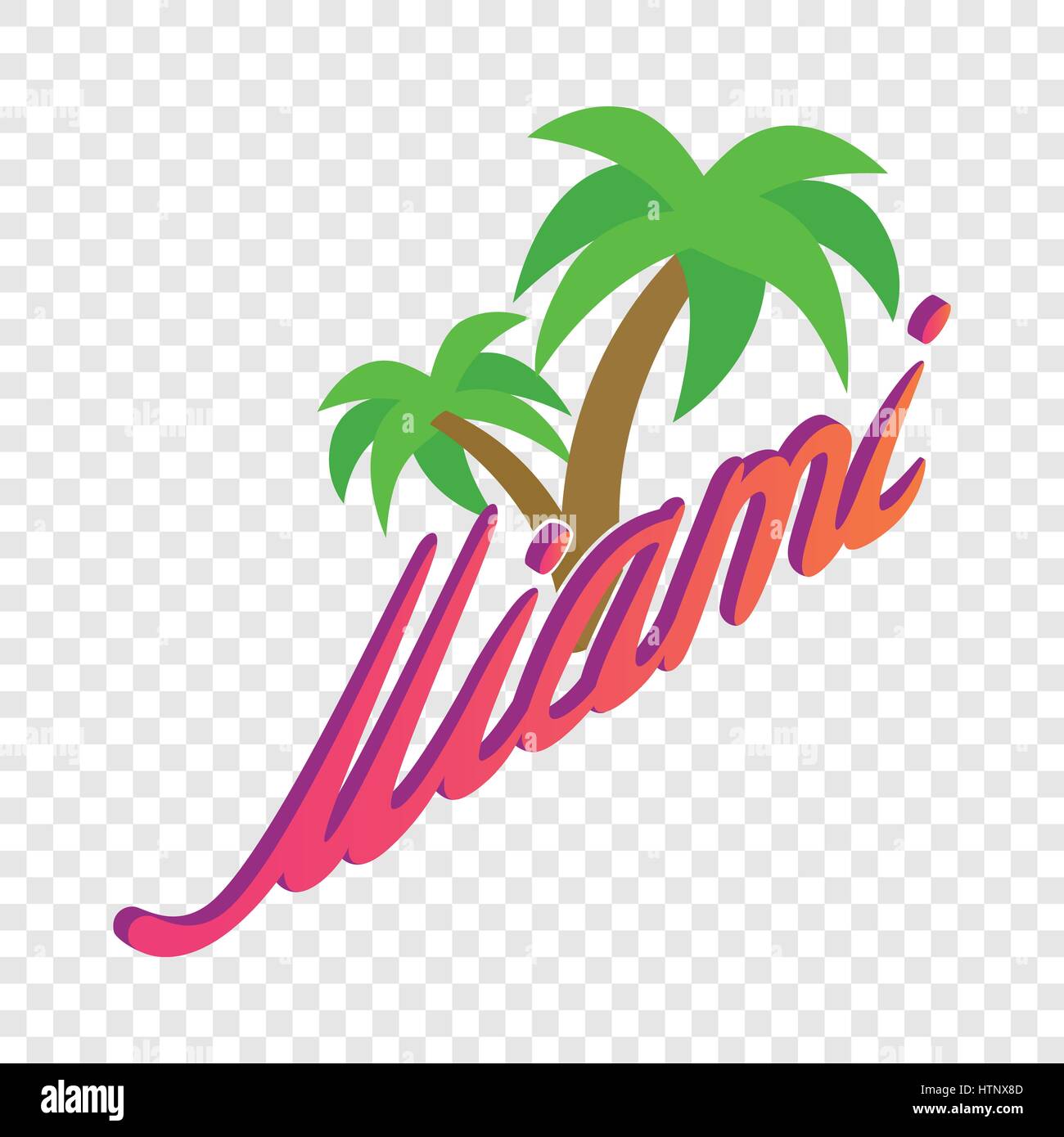 Miami florida palm trees Stock Vector Images - Alamy