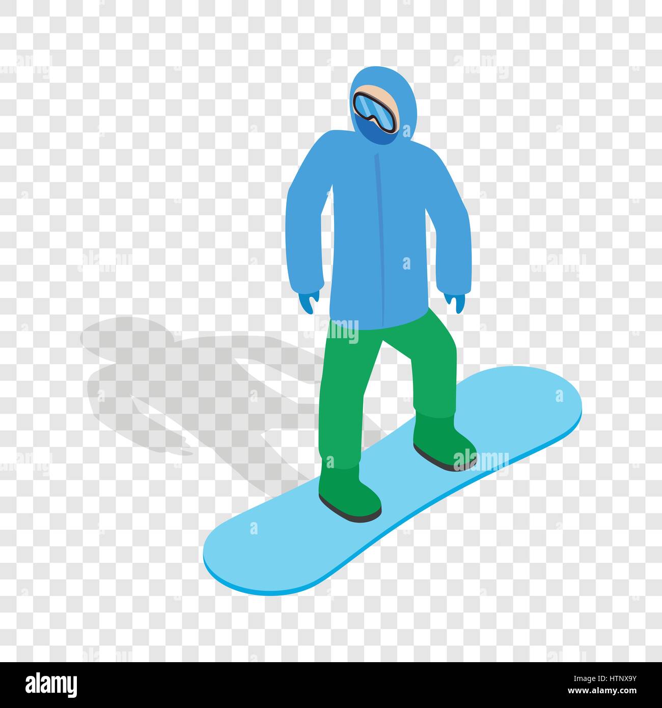 Snowboarder with snowboard deck isometric icon Stock Vector Image & Art ...