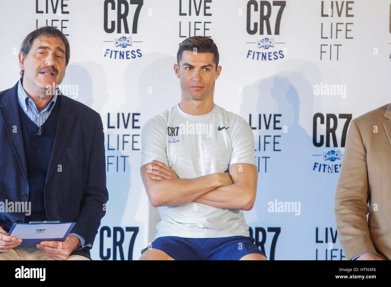 Madrid, Spain 13th Mar, 2017 Cristiano Ronaldo presents the new Fitness ...