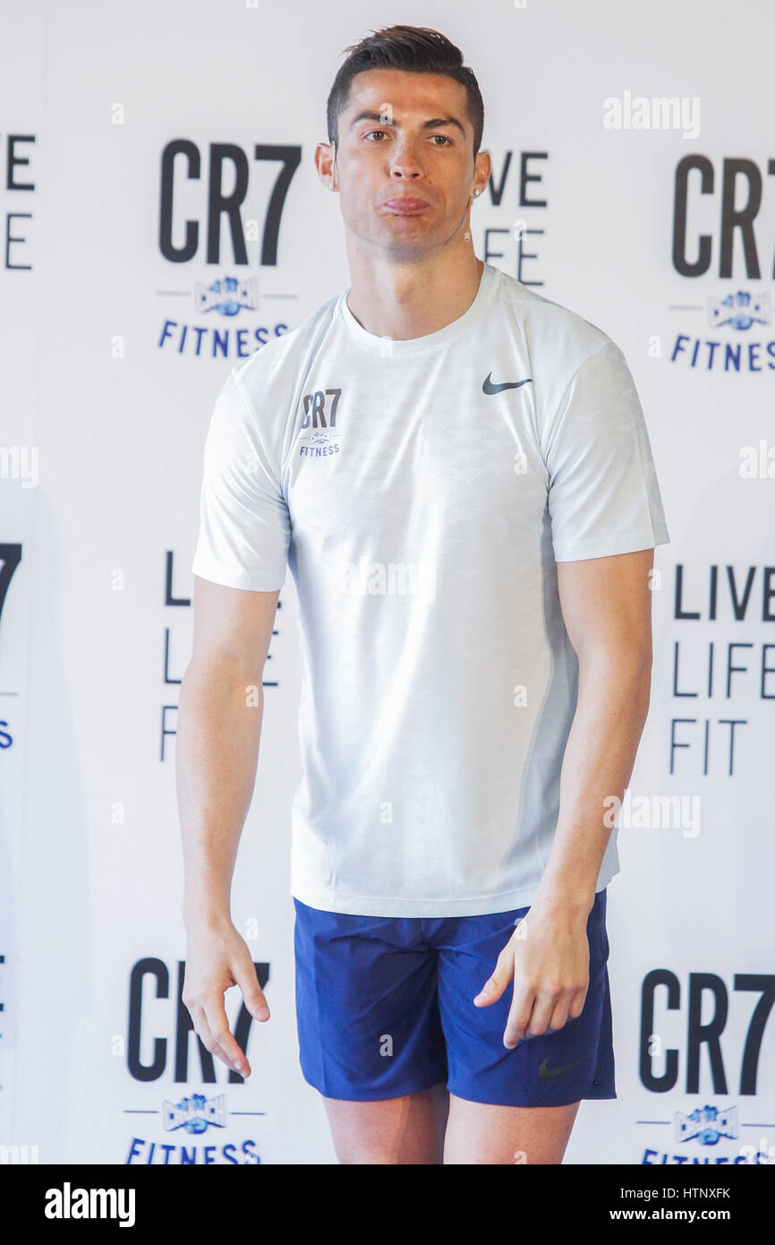 Madrid, Spain 13th Mar, 2017 Cristiano Ronaldo presents the new Fitness ...