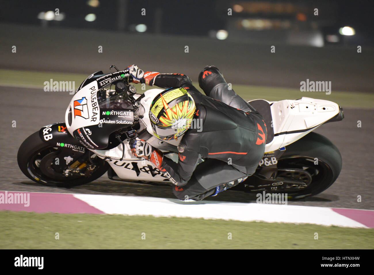 Losail Circuit, Qatar. 12th Mar, 2017. Karel Abraham who rides Ducati ...