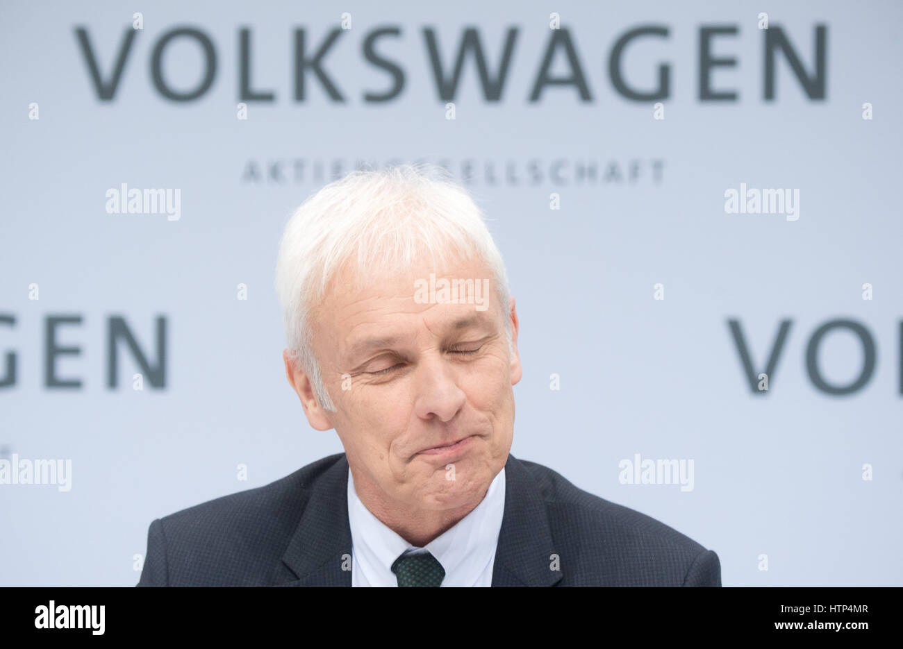 Wolfsburg, Germany. 14th Mar, 2017. MaMatthias Mueller, CEO of ...