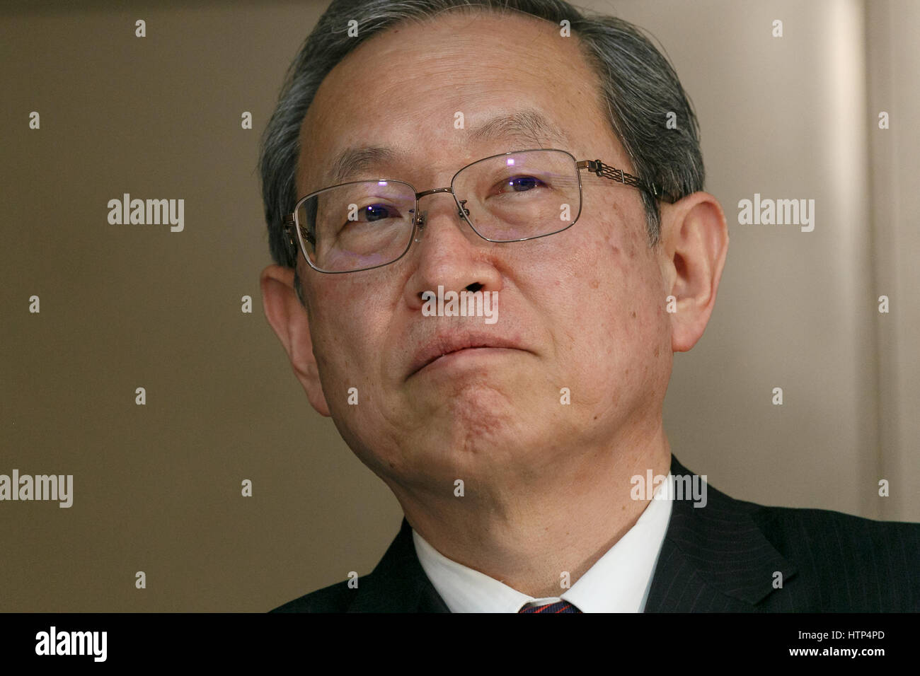 Tokyo, Japan. 14th March 2017. Toshiba Corp. President Satoshi ...