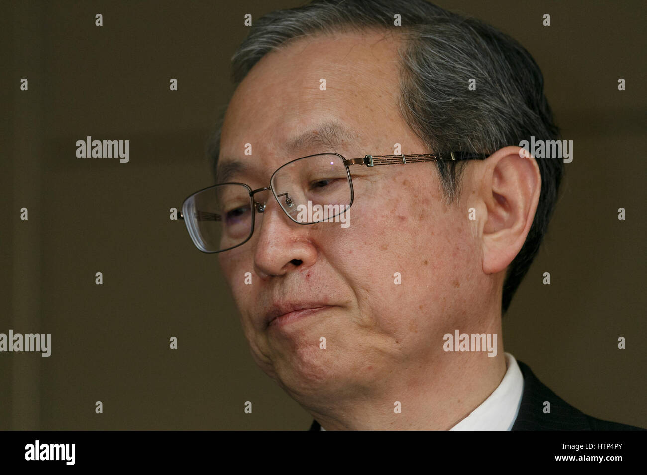 Tokyo, Japan. 14th March 2017. Toshiba Corp. President Satoshi ...