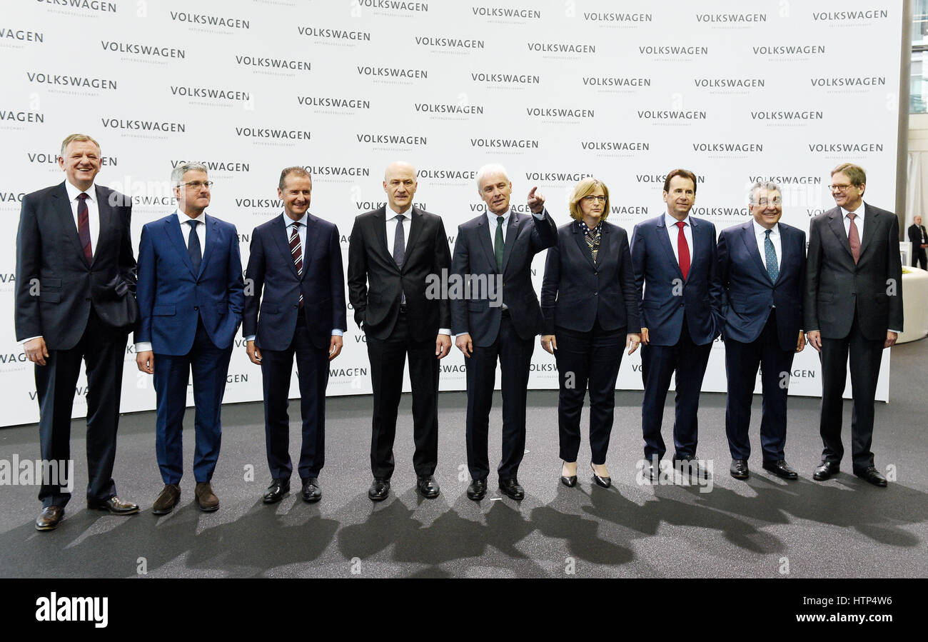 Wolfsburg, Germany. 14th Mar, 2017. The Board of Directors at ...