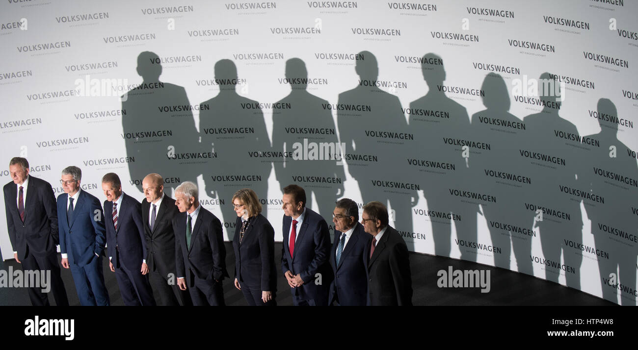 Wolfsburg, Germany. 14th Mar, 2017. The Board of Directors at ...