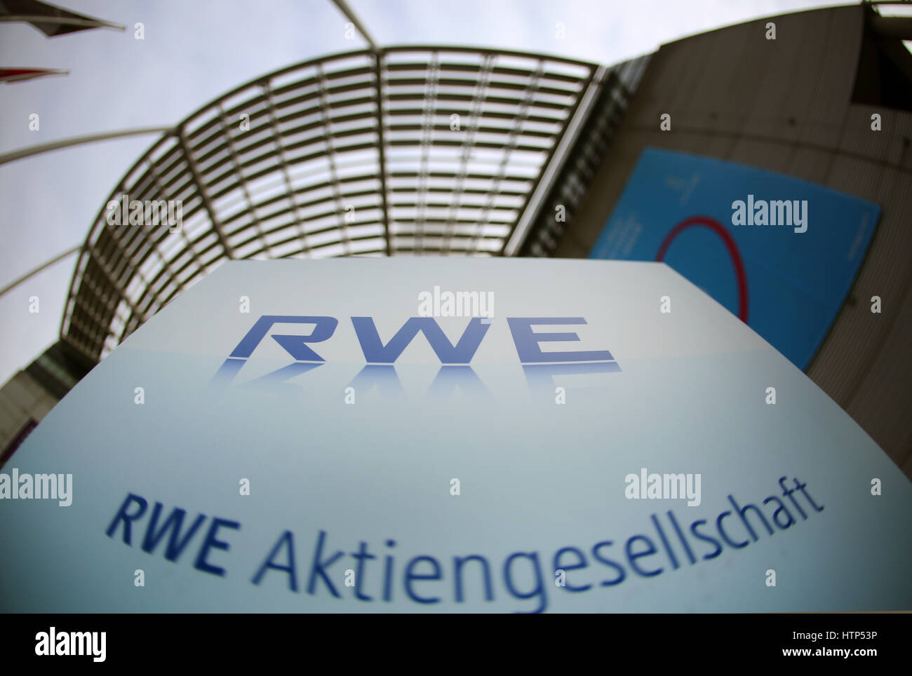 The logo of the energy group RWE pictured before the financial results ...