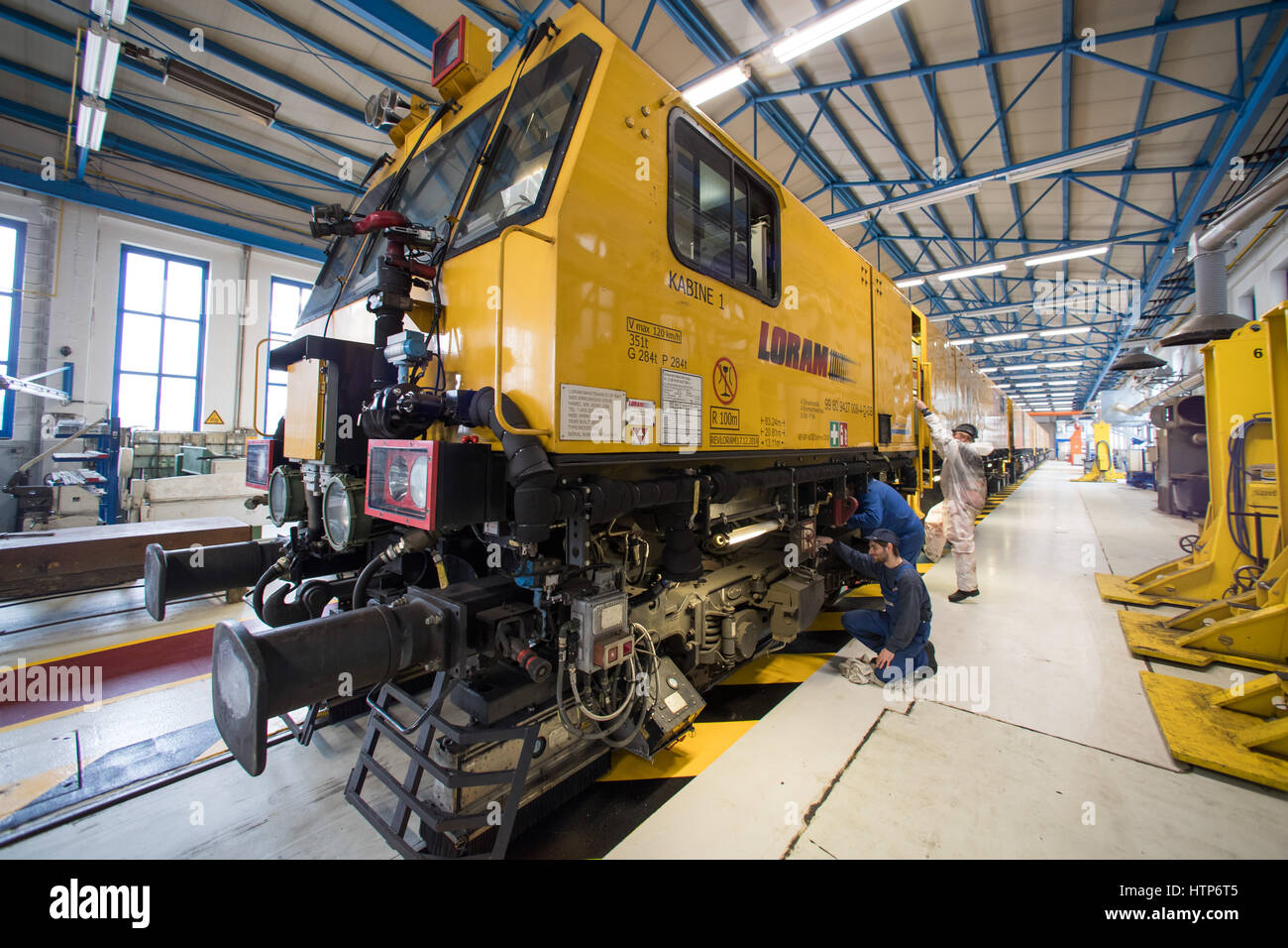 Nuremberg, Germany. 14th Mar, 2017. The rail grinding machine "Rail ...