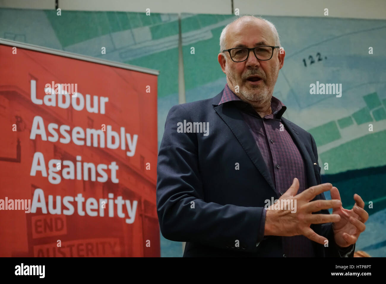 London, UK. 14th March, 2017. Speaker Jon Trickett MP at the Labour's ...