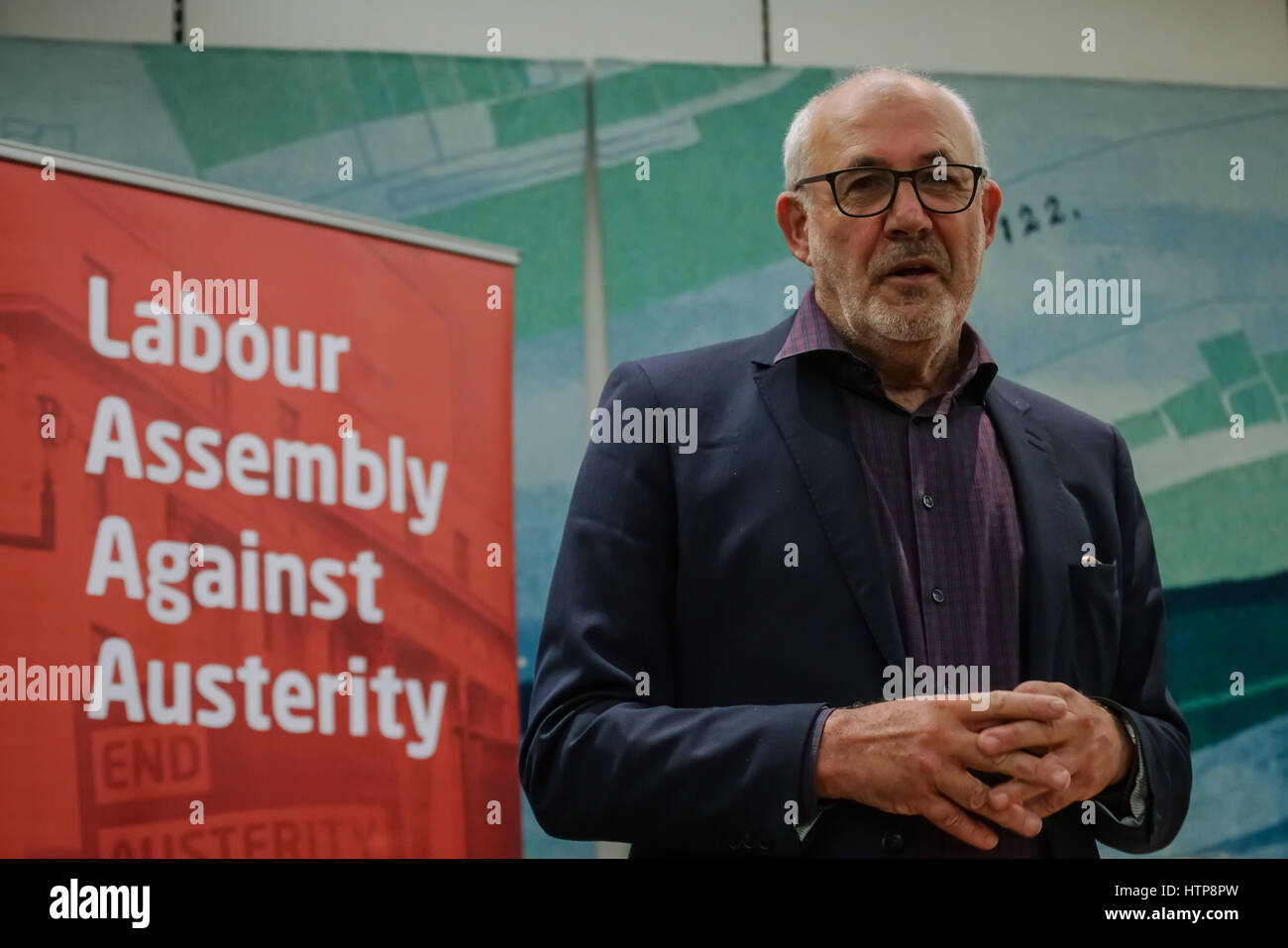 London, UK. 14th March, 2017. Speaker Jon Trickett MP at the Labour's ...