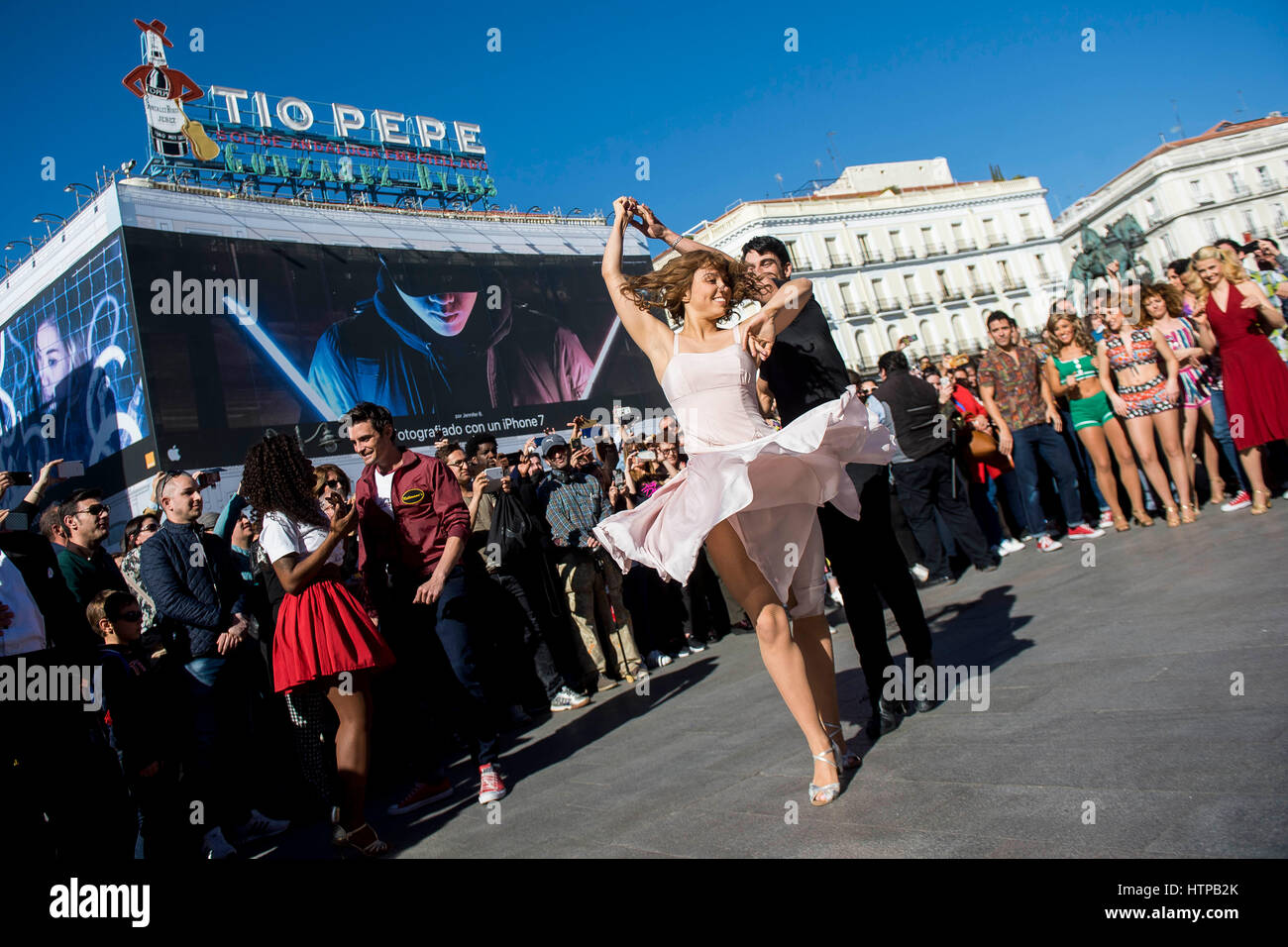 Madrid, Spain. 16th Mar, 2017. Actors Christian Sanchez and Amanda ...