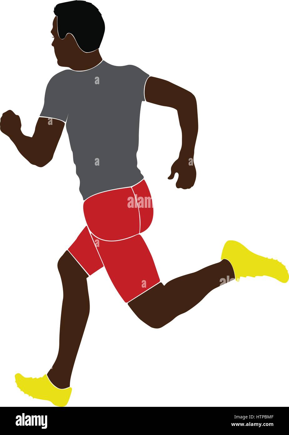 Male sprinter silhouette hi-res stock photography and images - Alamy