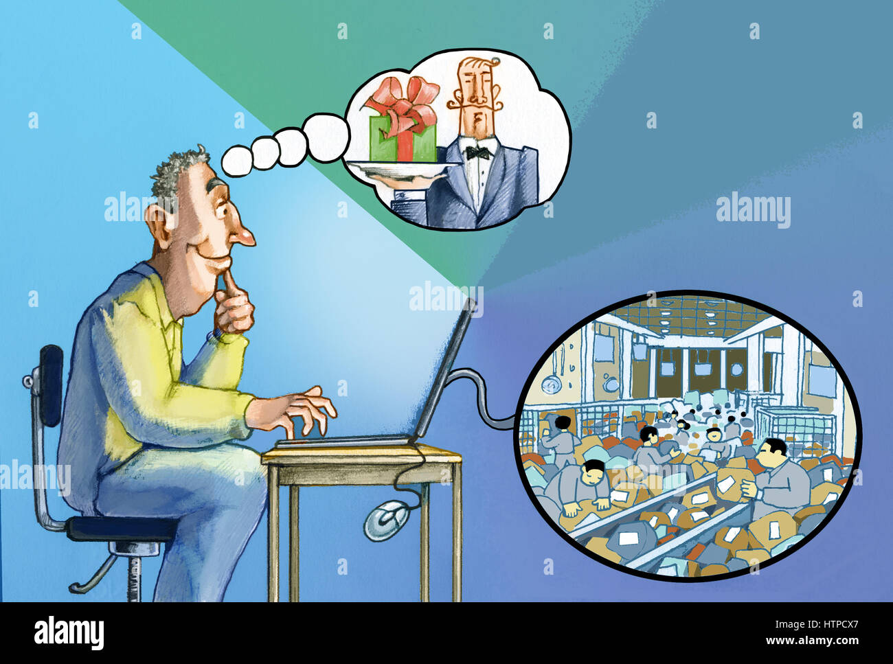 Man buys on line and dreams of a different reality than actual Stock ...