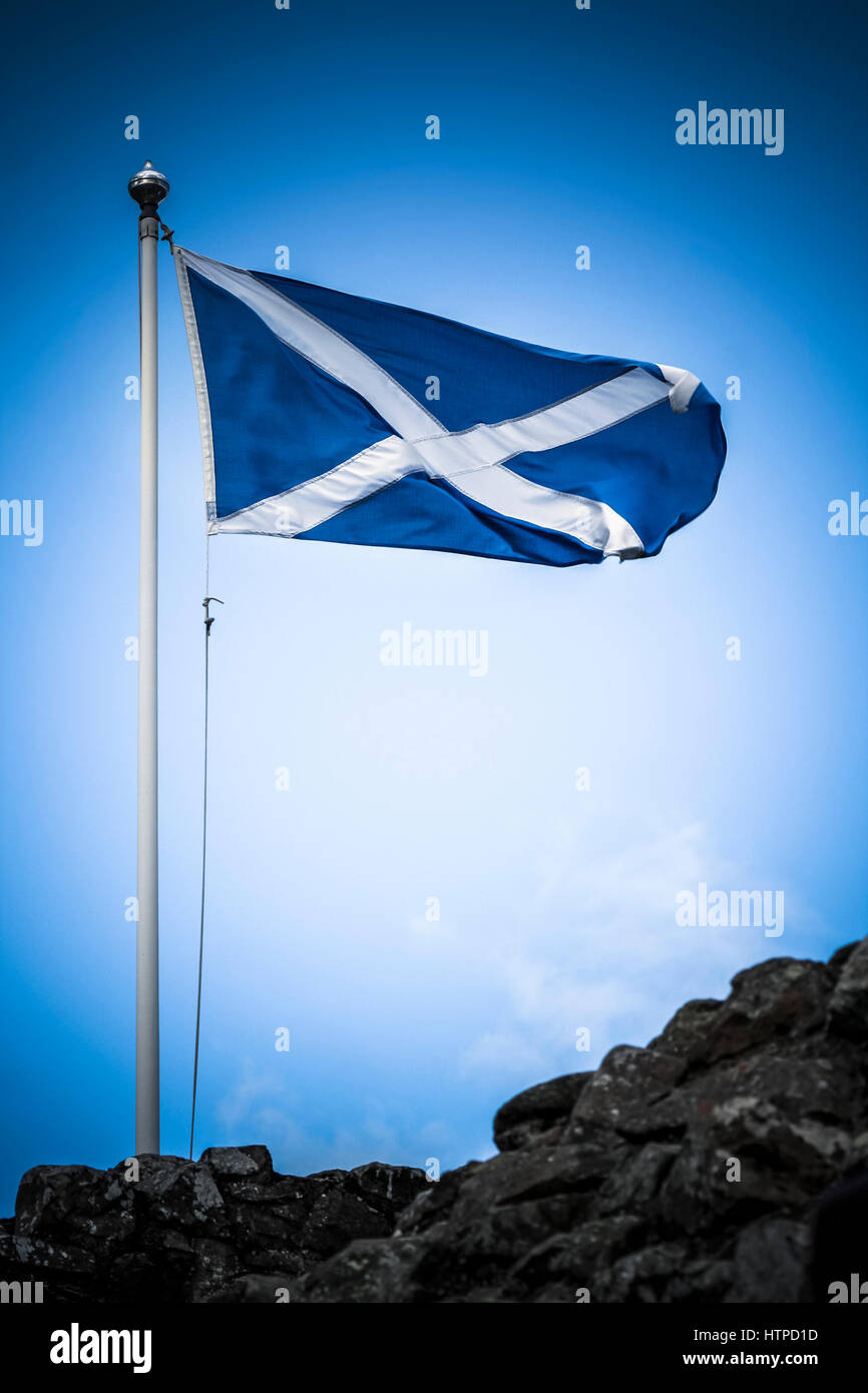 Saltire scottish flag white st hi-res stock photography and images - Alamy