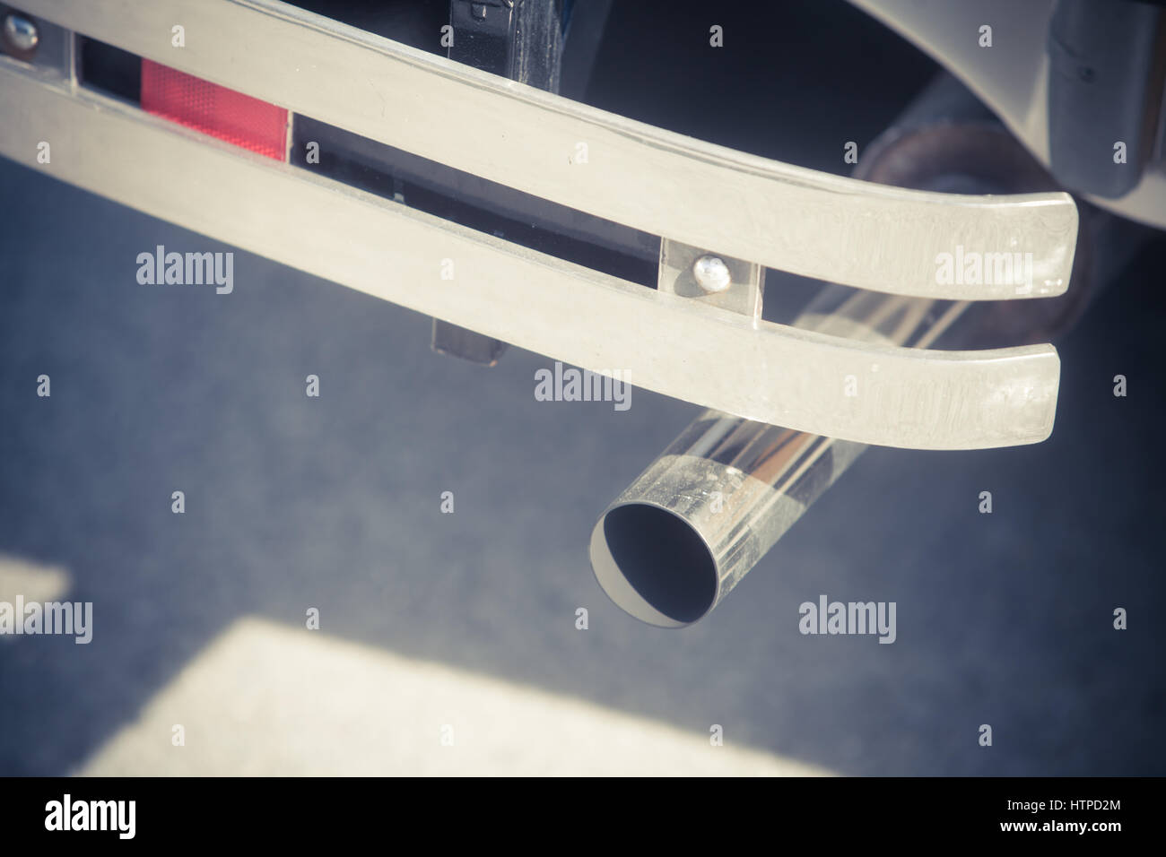 Close up shot of a vintage car exhaust Stock Photo - Alamy