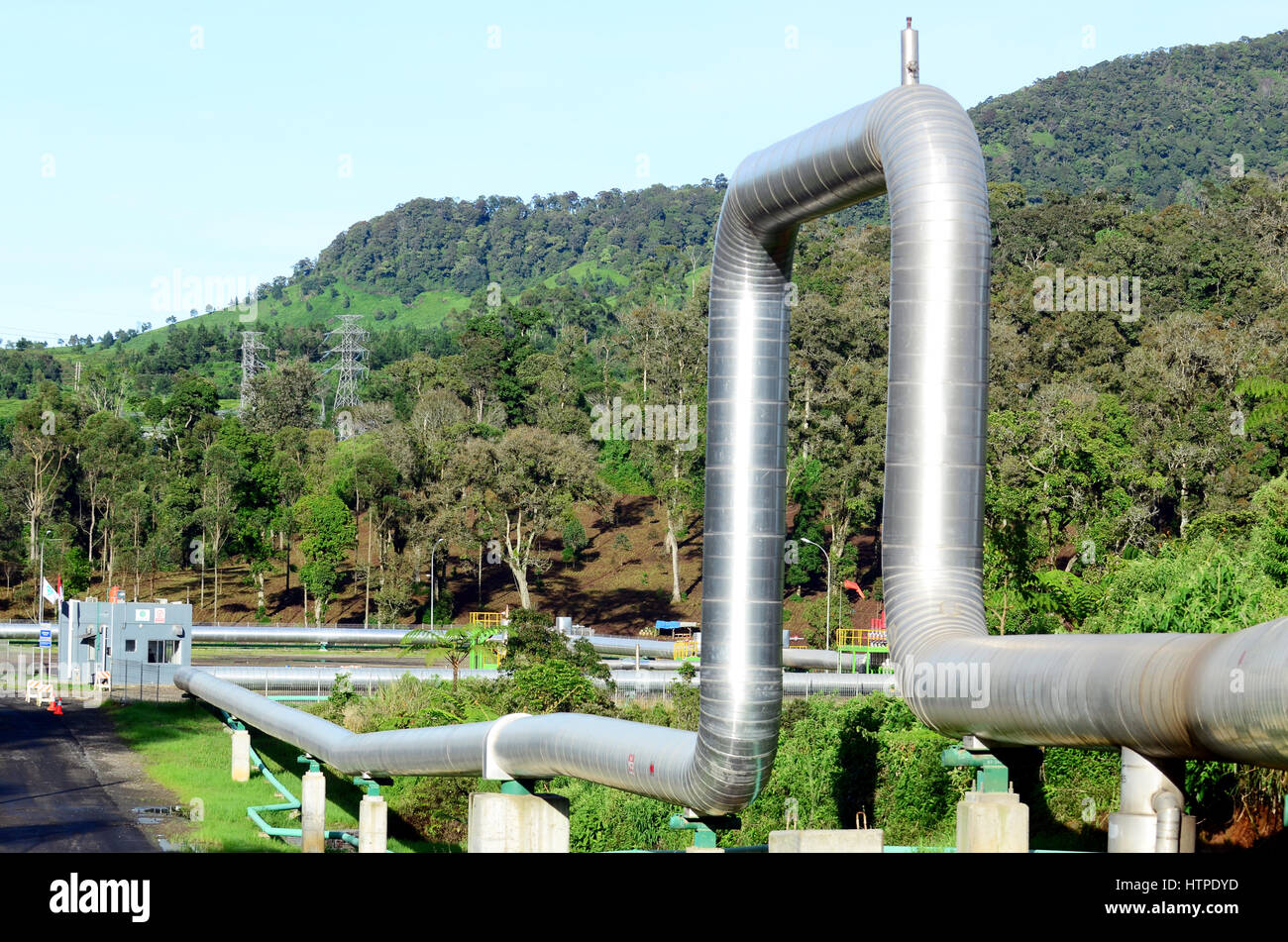 Pipe line from some where in Mount Patuha, West Java to Geothermal ...