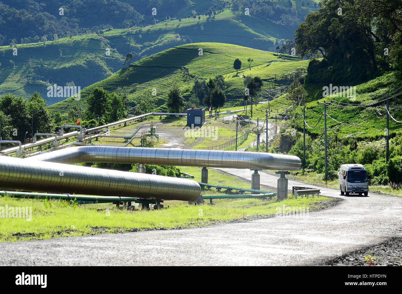 Pipe line from some where in Mount Patuha, West Java to Geothermal ...