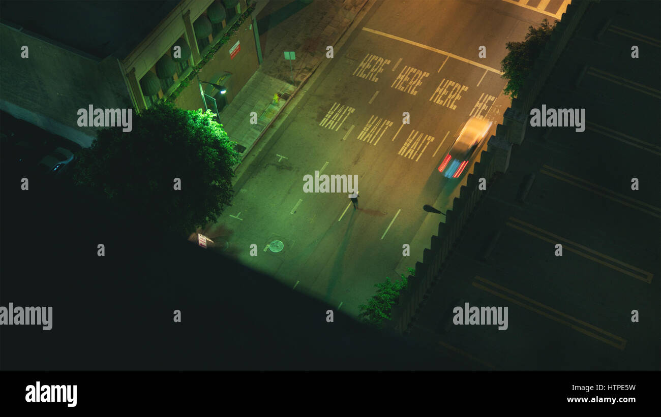 Los angeles street night hi-res stock photography and images - Alamy