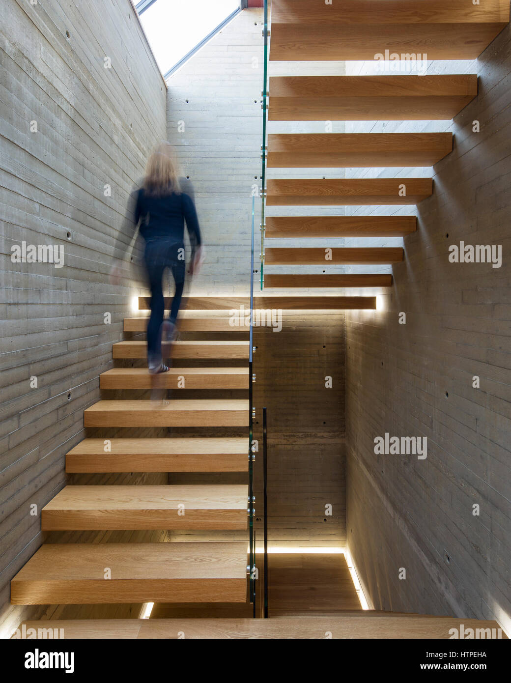 Interior view of stairs. Private House, London, United Kingdom ...