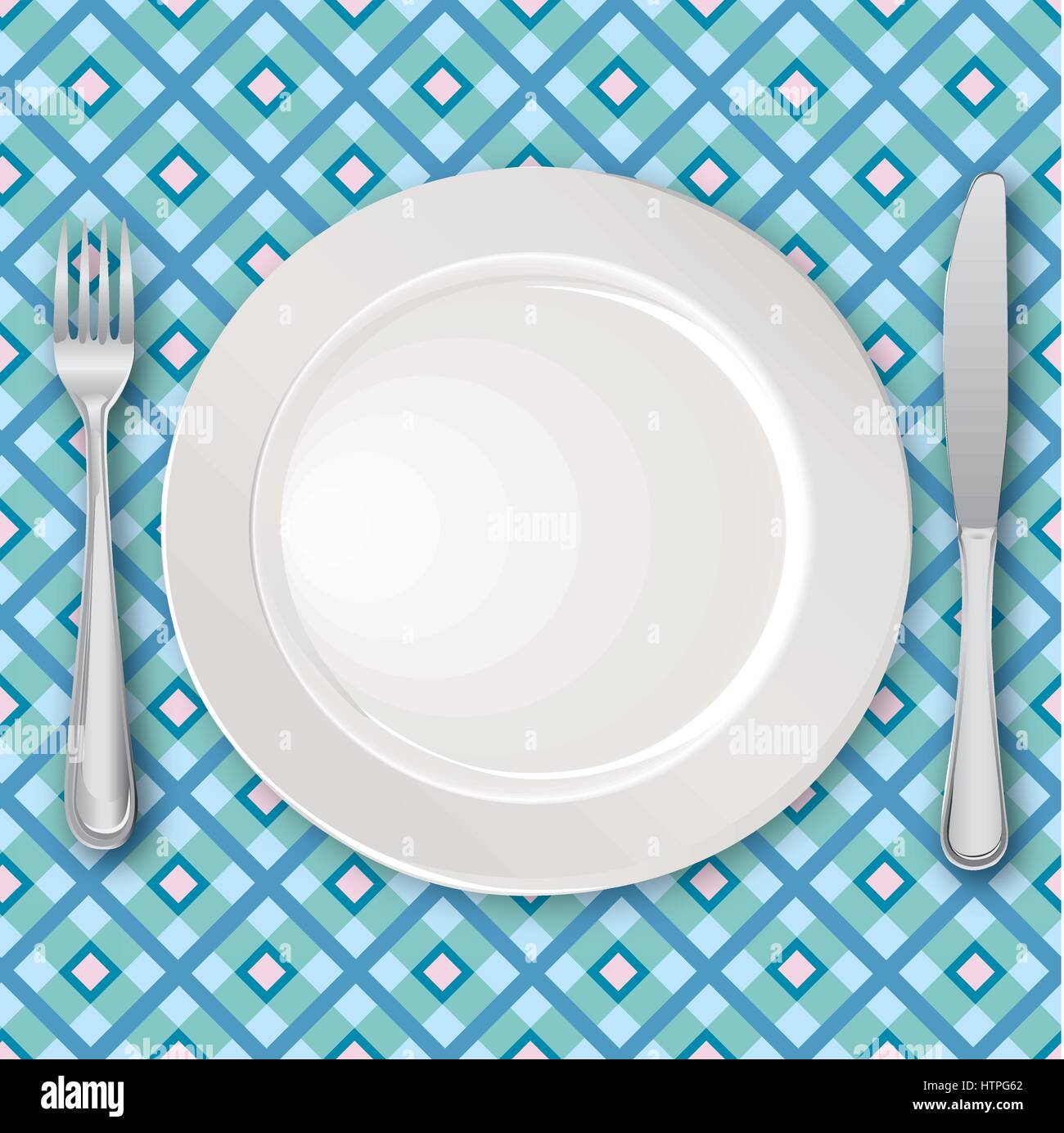 Silver service table setting Stock Vector Images - Alamy