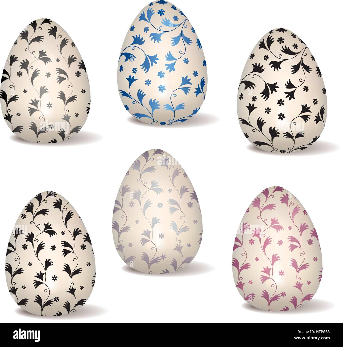 Easter eggs sign set. Easter symbol for holiday greeting card decor ...
