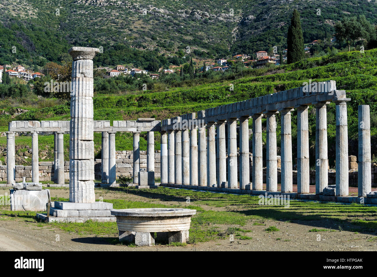 The stoas of the Gymnasium in the archaeological site of ancient ...