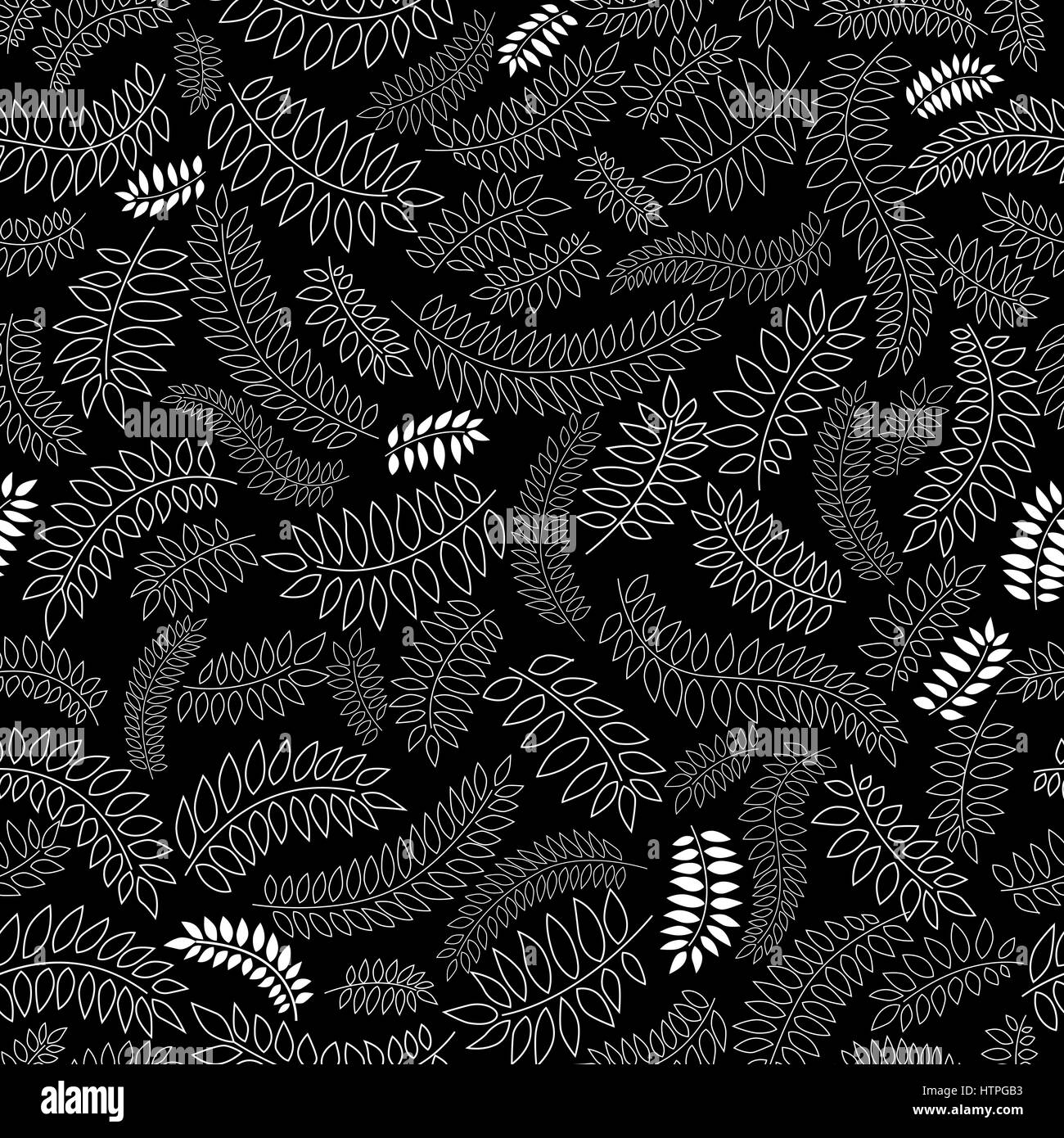 Floral pattern with leaves, Leaf swirl seamless background. Nature ...