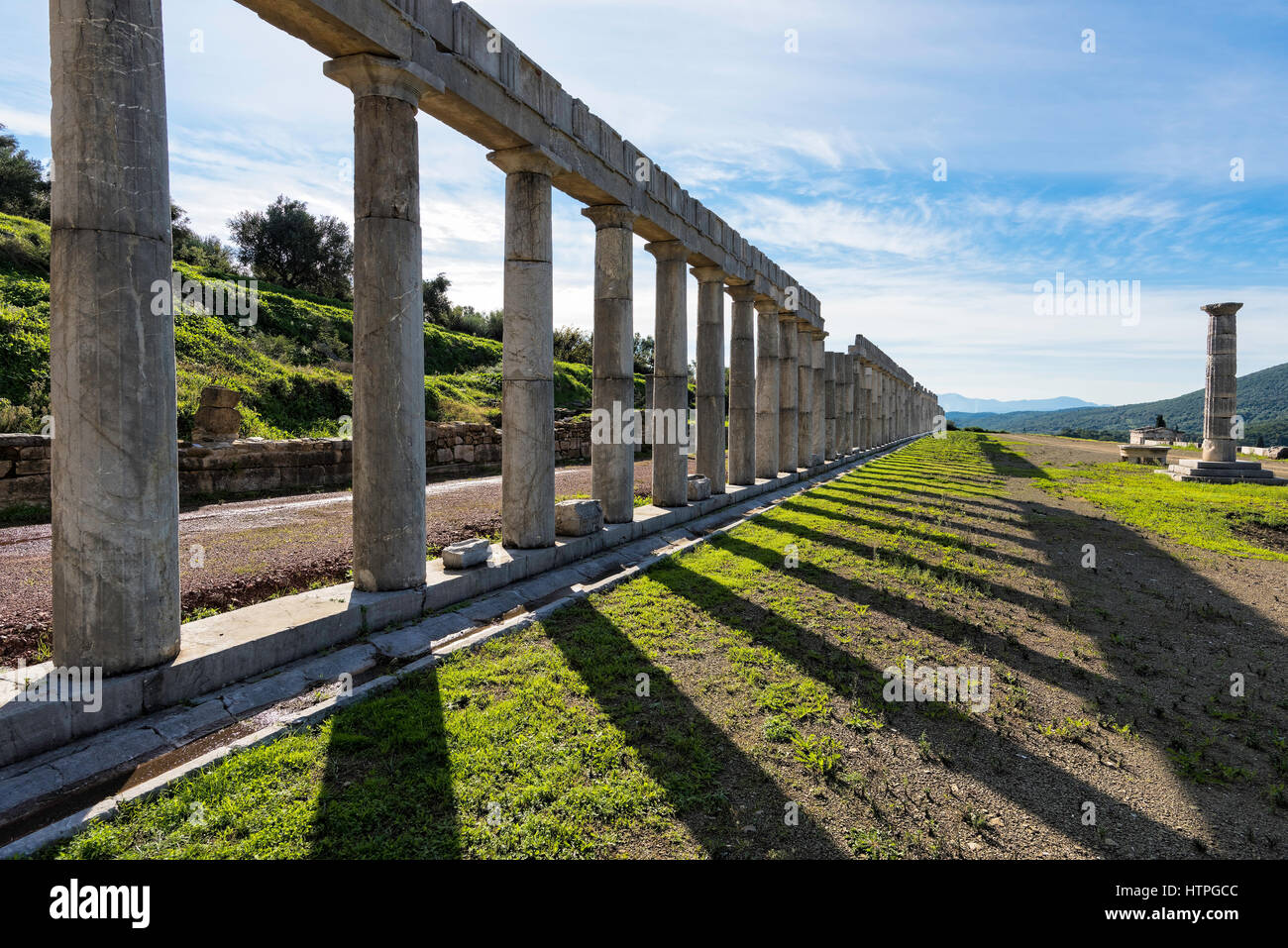 The stoas of the Gymnasium in the archaeological site of ancient ...