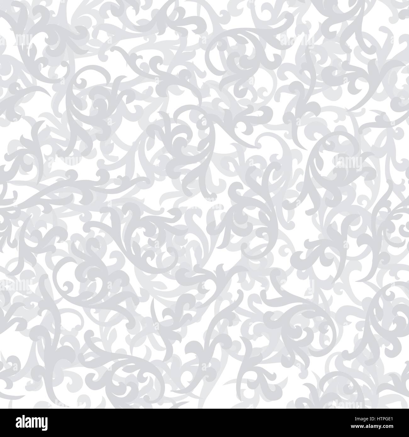 Floral leaves pattern. Leaf swirl seamless background. Nature texture ...