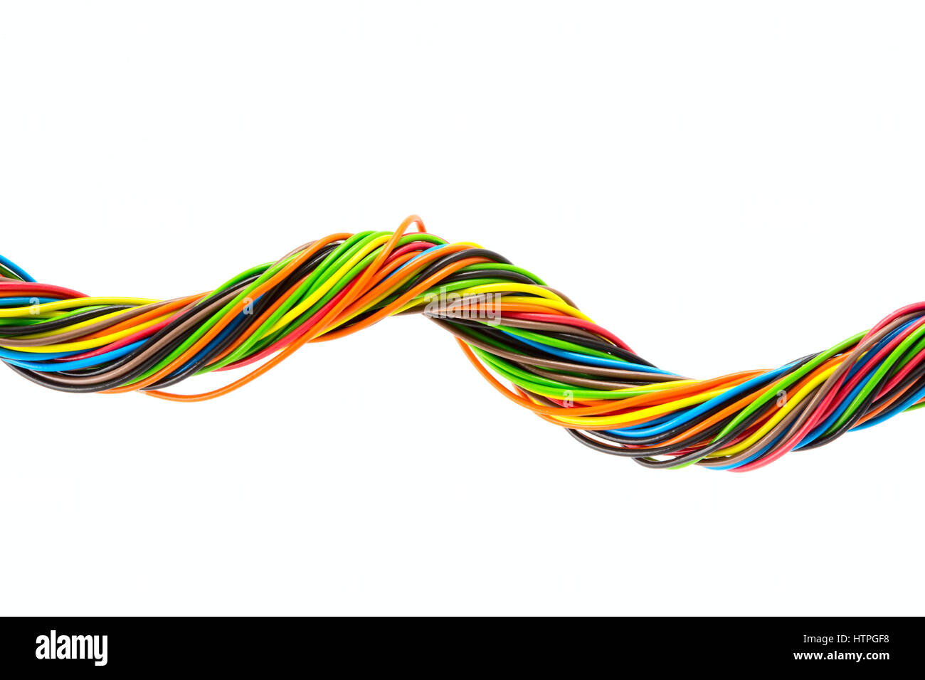 Color wires isolated on white background Stock Photo - Alamy