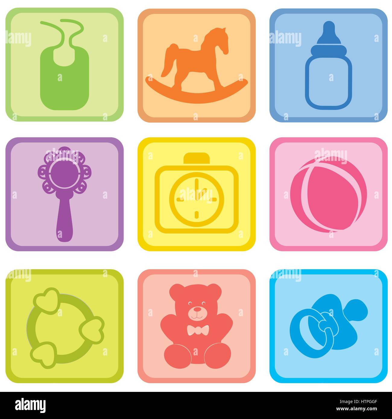 Rattle toy vector vectors hi-res stock photography and images - Alamy