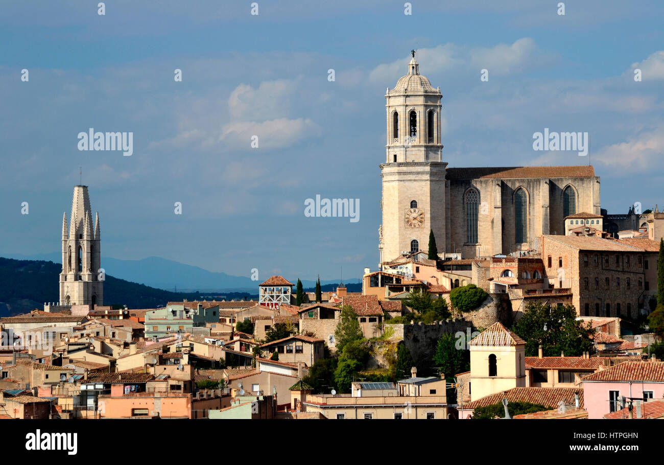 View of the city of Girona, Spain Stock Photo - Alamy
