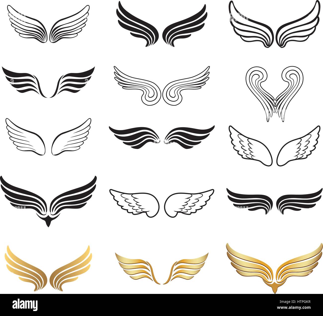 Silver winged Stock Vector Images - Alamy
