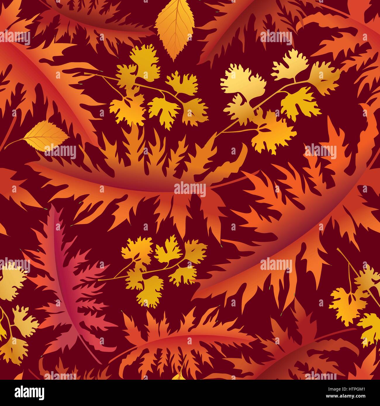 Fall leaf nature Autumn leaves seamless background Season floral ...
