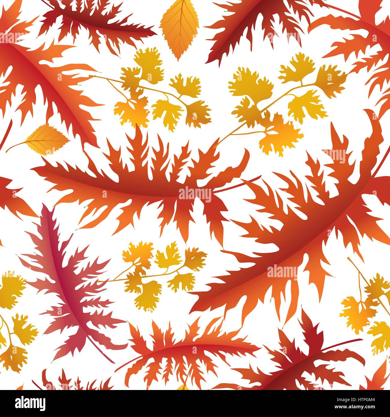Horizontal seamless background autumn leaves Stock Vector Images - Alamy