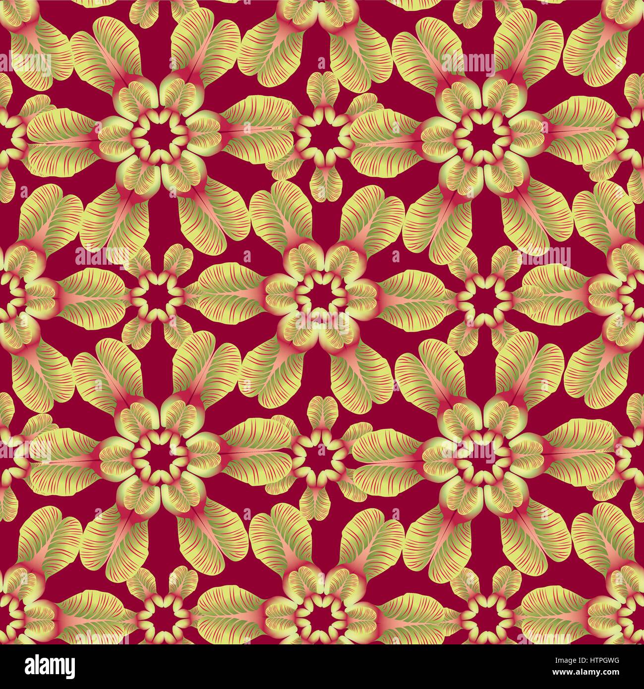 Floral leaves pattern. Seamless background. Nature swirl leaf ornament ...